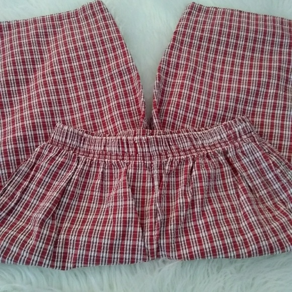 Real Comfort | Pants & Jumpsuits | Vintage Red An White Check Capris ...